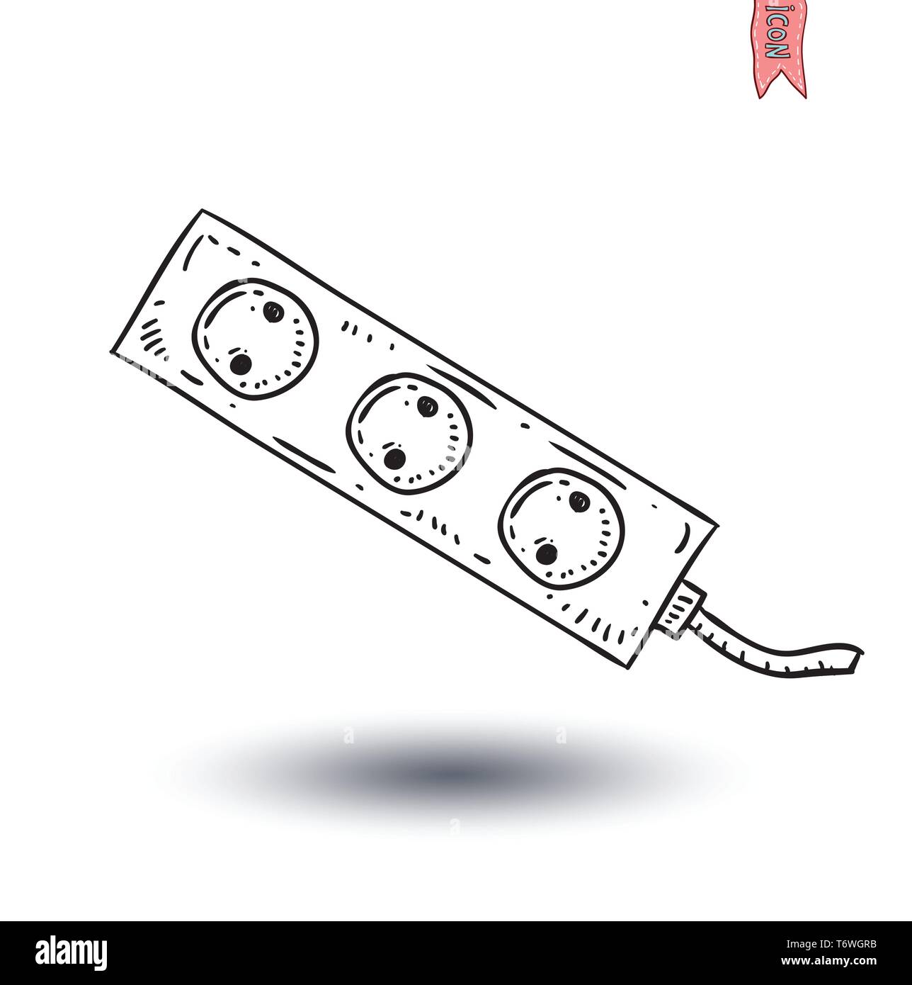 Electricity Doodle icon collection, vector illustration Stock Vector ...