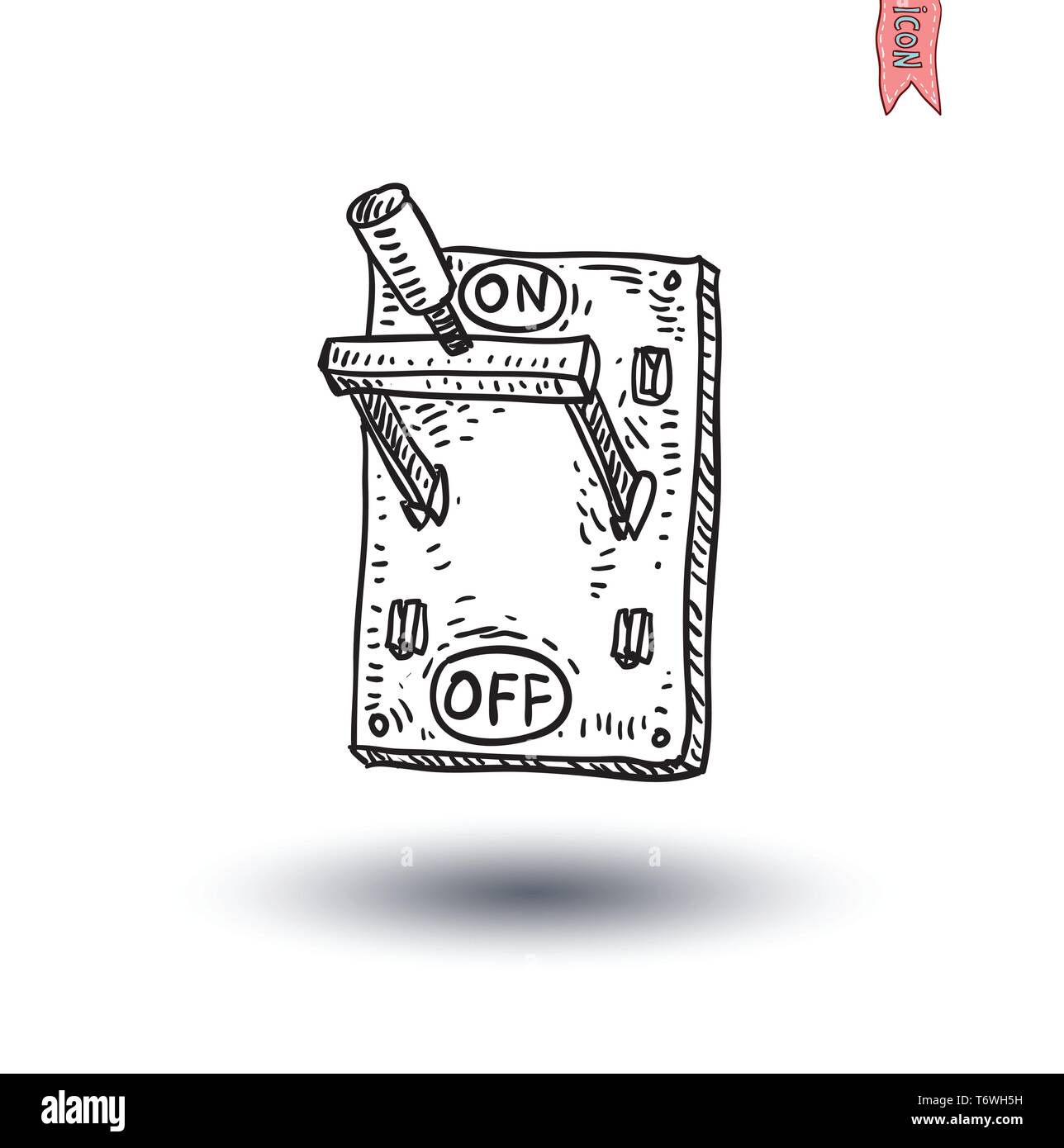 Electricity Doodle icon collection, vector illustration Stock Vector ...