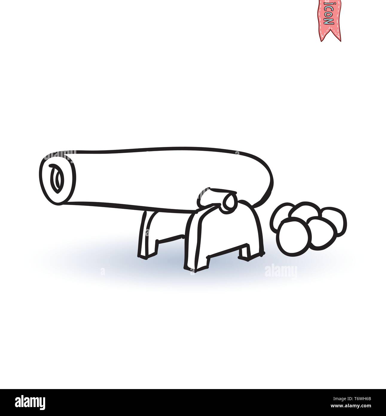 ancient cannon, vector illustration Stock Vector Image & Art - Alamy