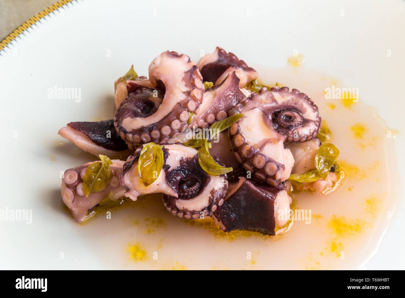 Octopus olive oil recipe hi-res stock photography and images - Alamy