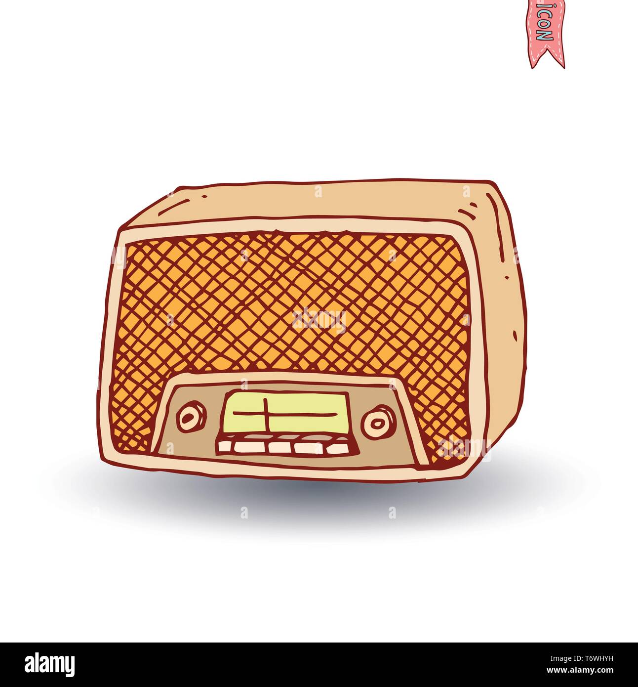 Vintage radio, vector illustration Stock Vector Image & Art - Alamy