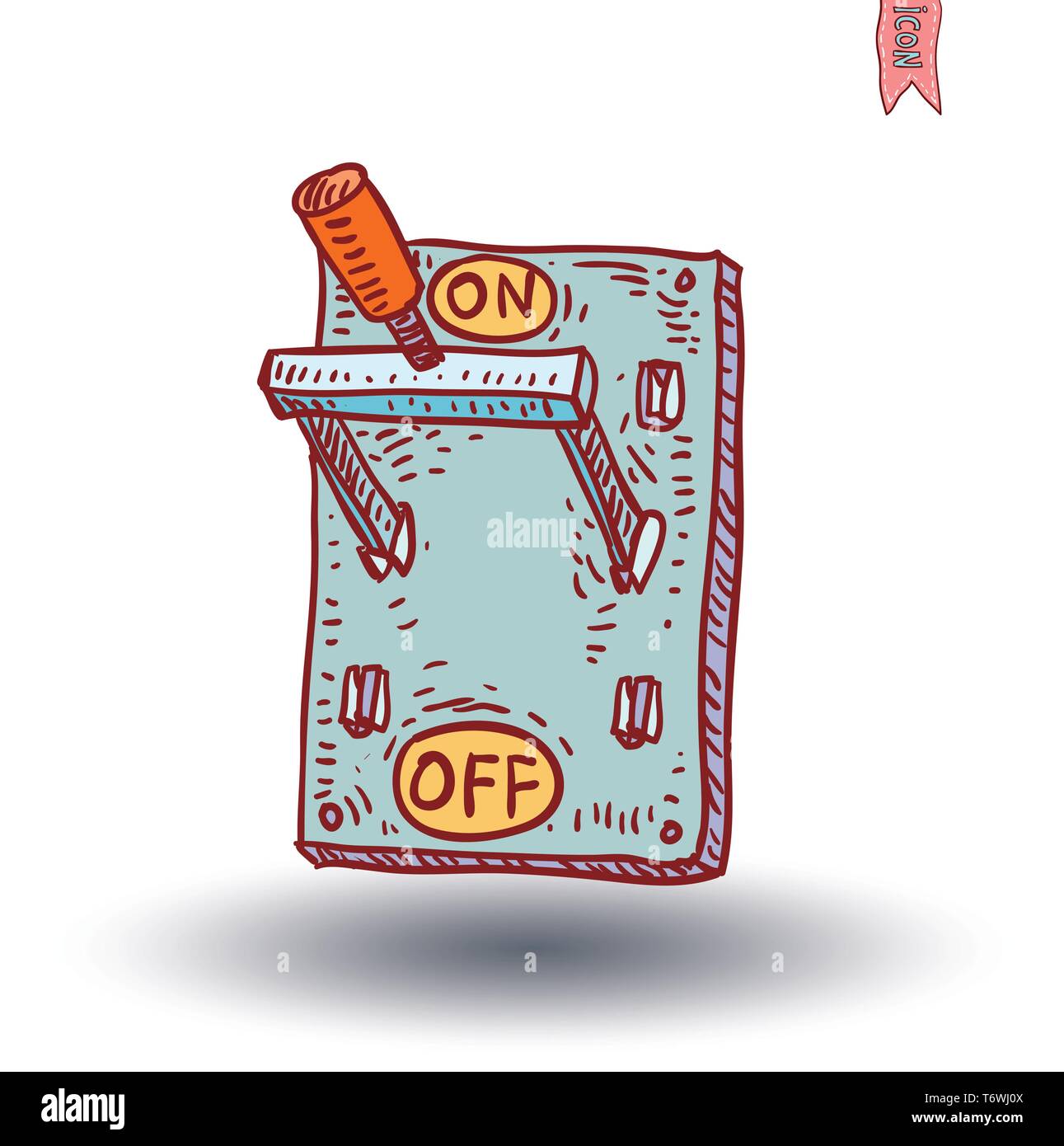 Electricity Doodle icon collection, vector illustration Stock Vector ...