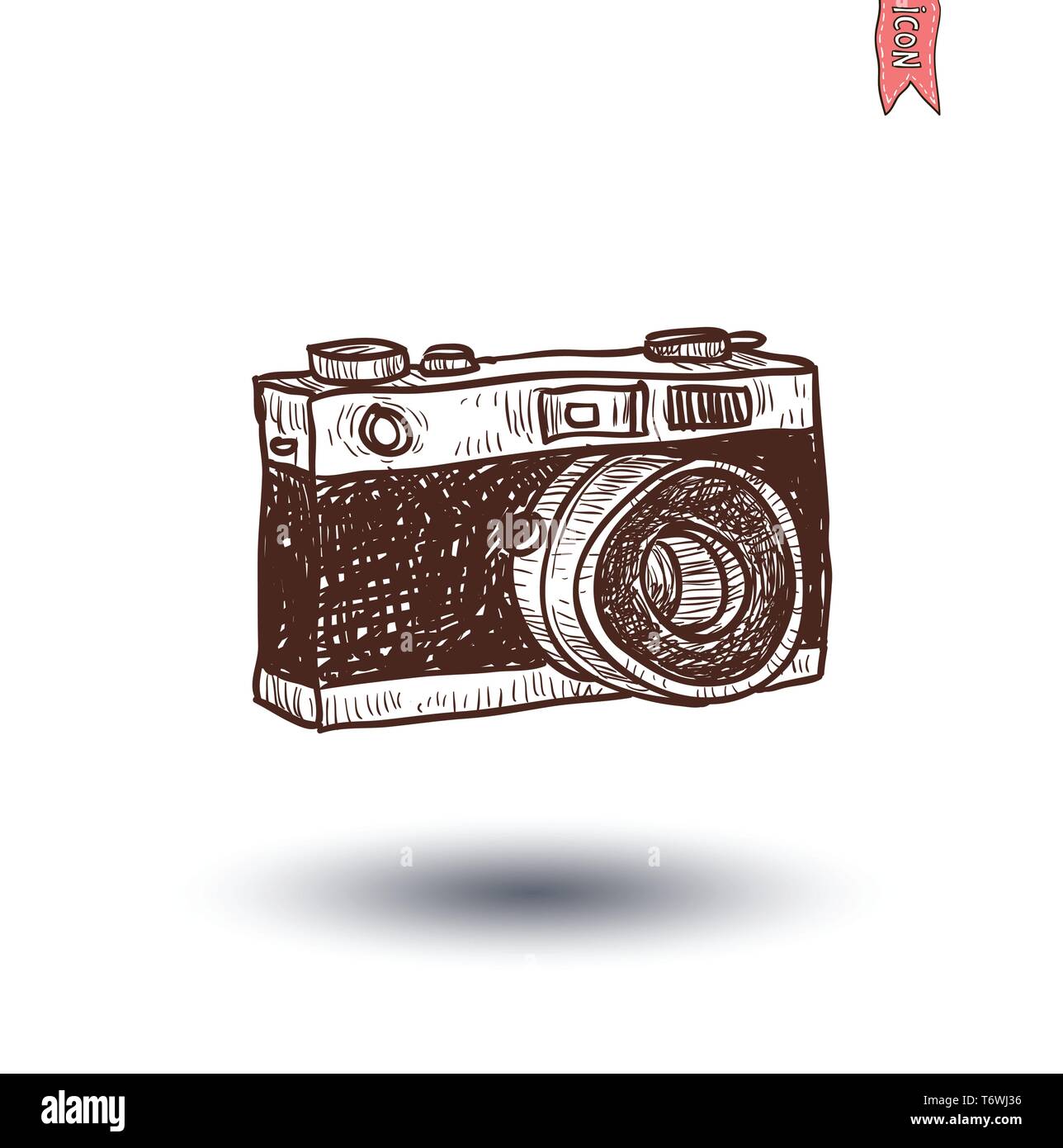 camera icon, hand drawn illustration Stock Vector Image & Art - Alamy