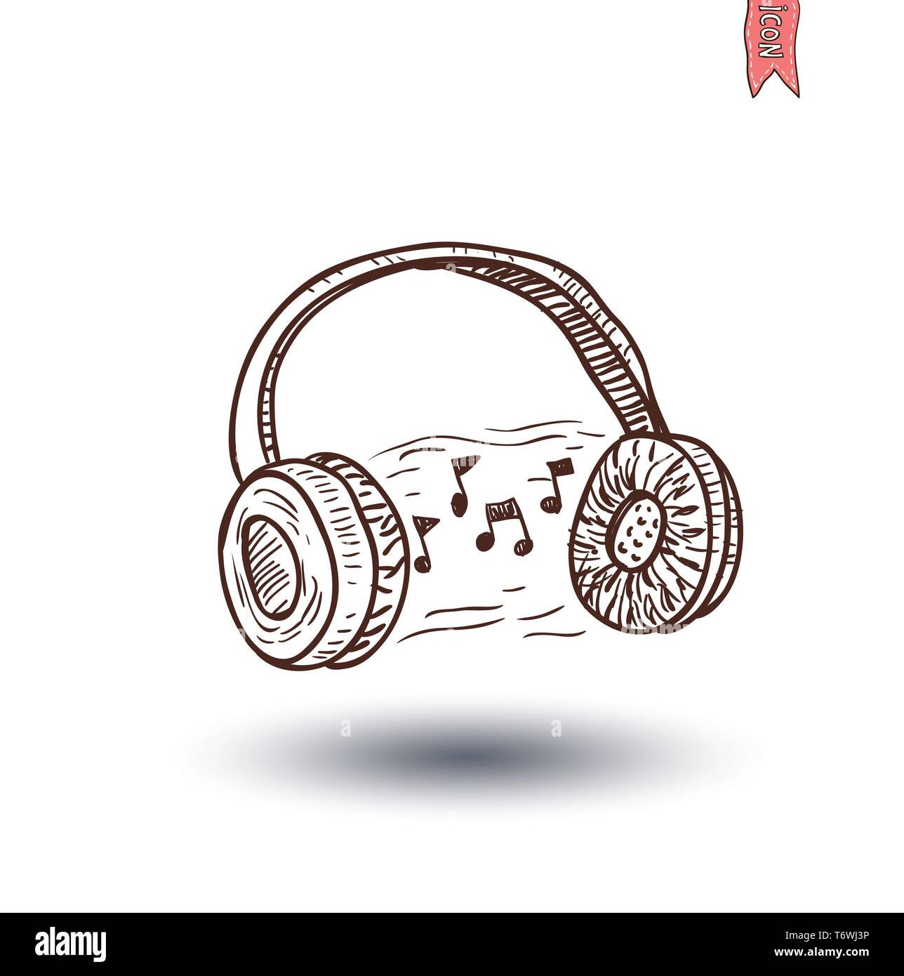 music icon hand drawn illustration Stock Vector Image & Art - Alamy