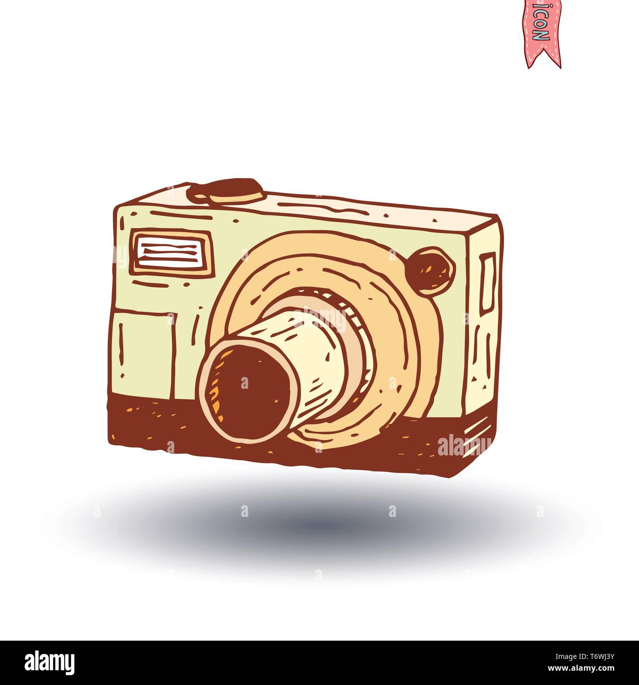 camera icon, hand drawn illustration Stock Vector Image & Art - Alamy