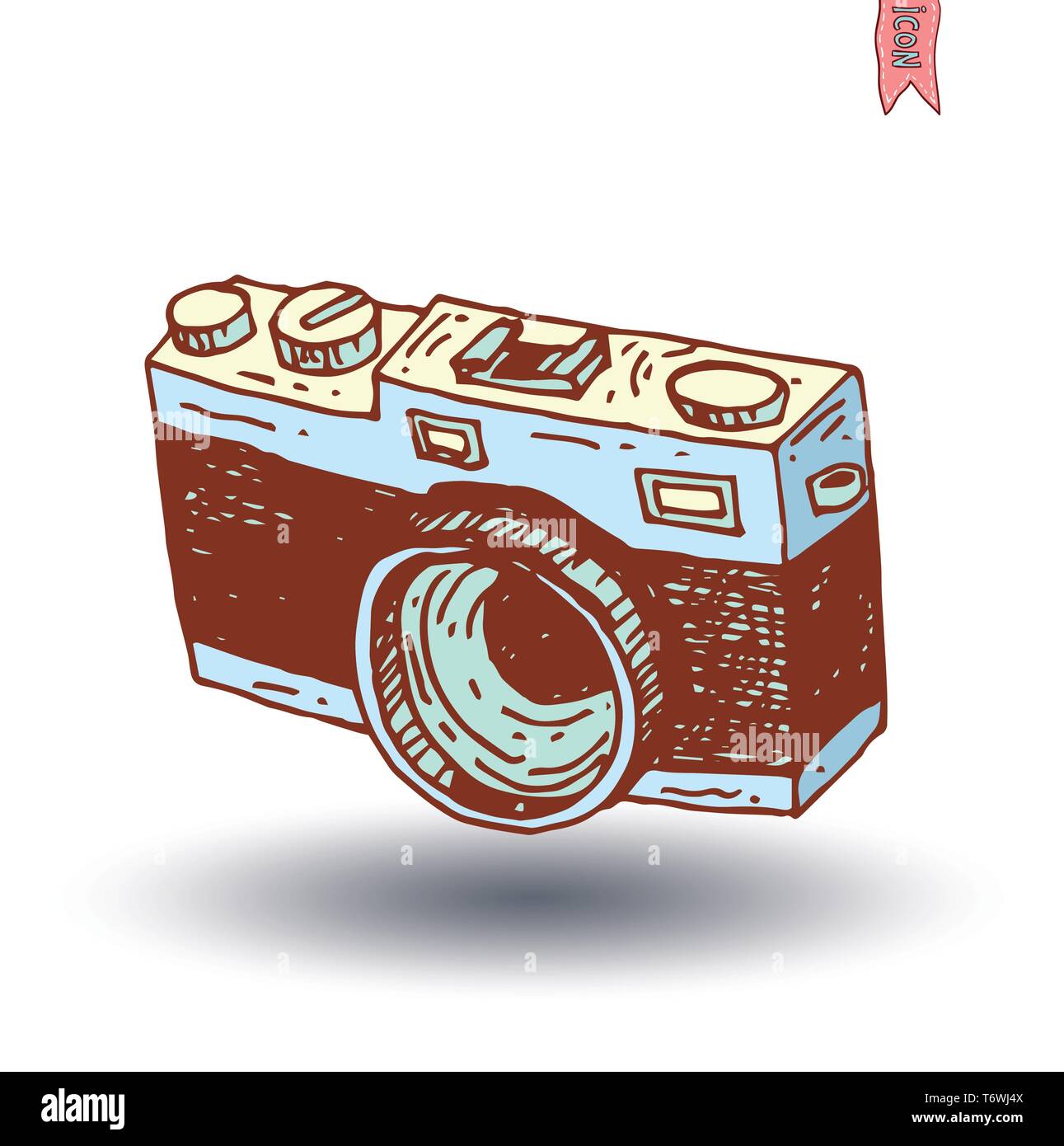 camera icon, hand drawn illustration Stock Vector Image & Art - Alamy