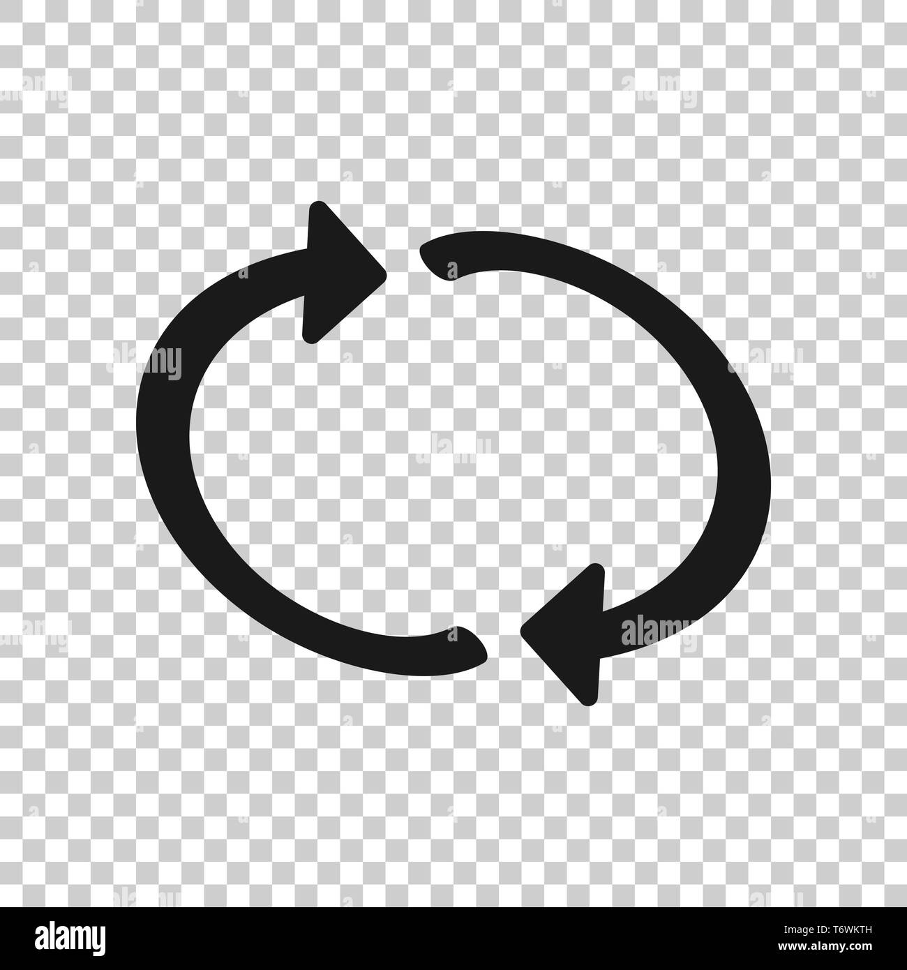 Arrow rotation icon in transparent style. Sync action vector ... Arrow rotation icon in transparent style. Sync action vector ...