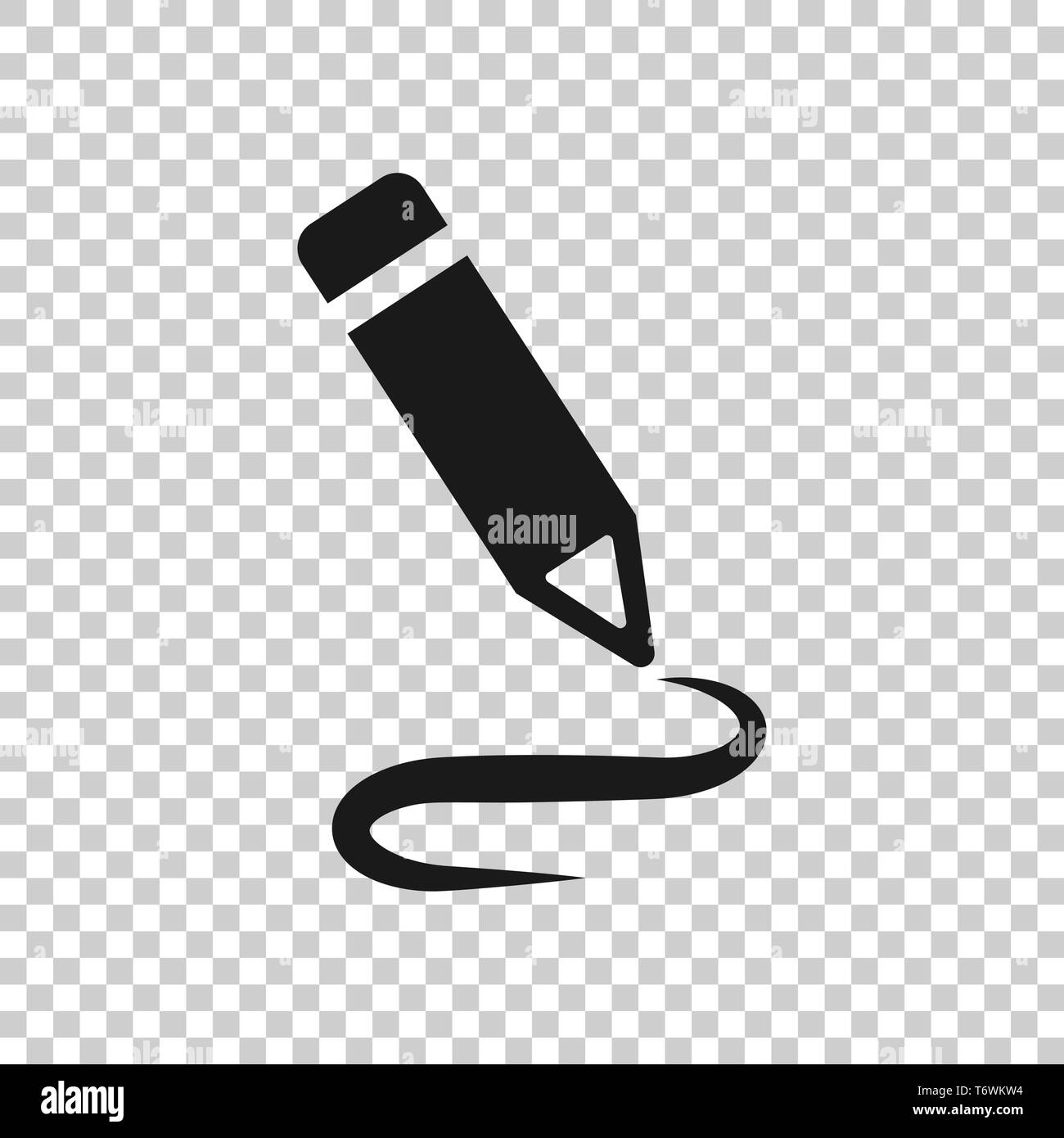 Pencil notepad icon in transparent style. Document write vector ...