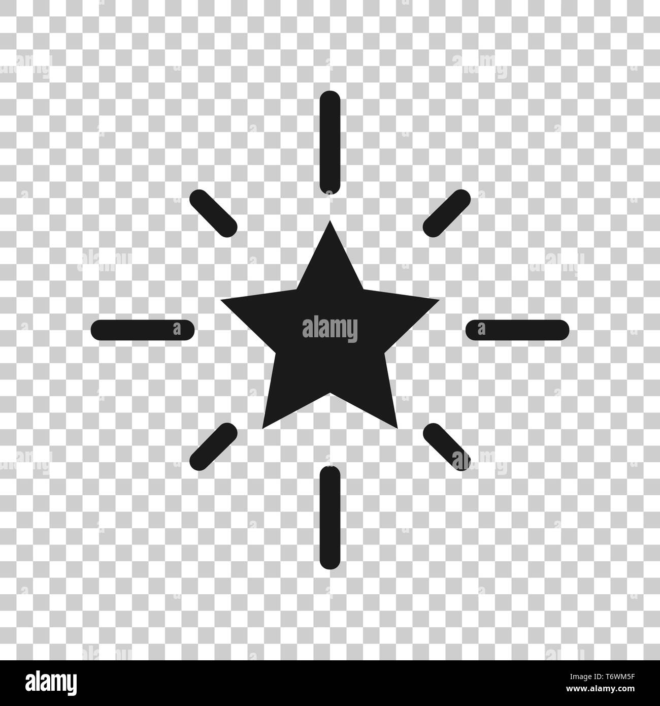 Excellence icon in transparent style. Star ribbon vector illustration ...