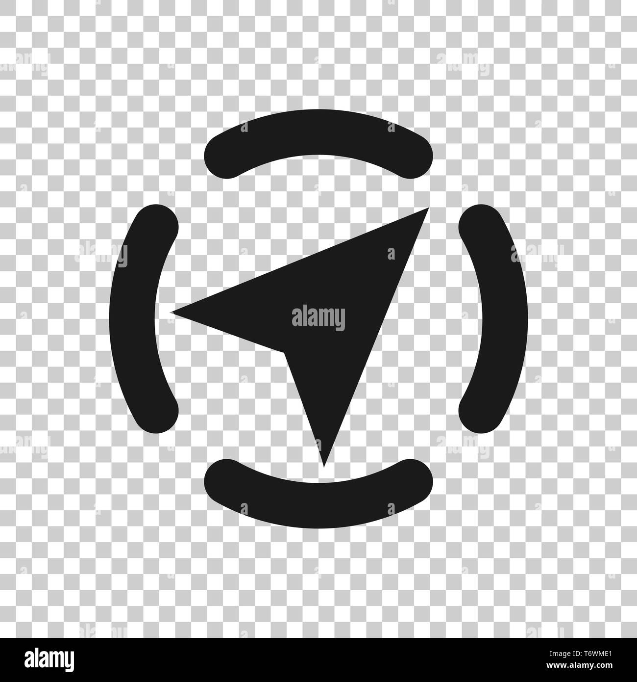 Global navigation icon in transparent style. Compass gps vector ...
