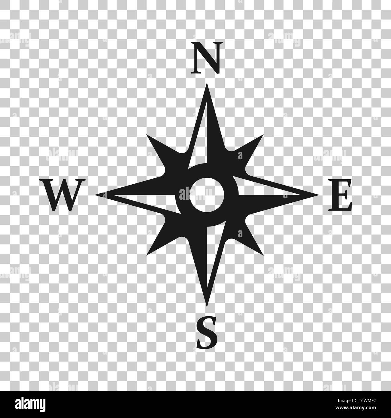 Global navigation icon in transparent style. Compass gps vector ...