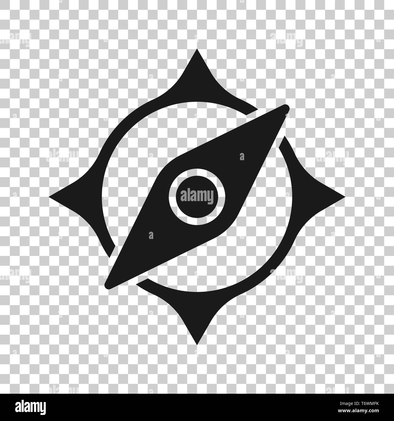 Global navigation icon in transparent style. Compass gps vector ...