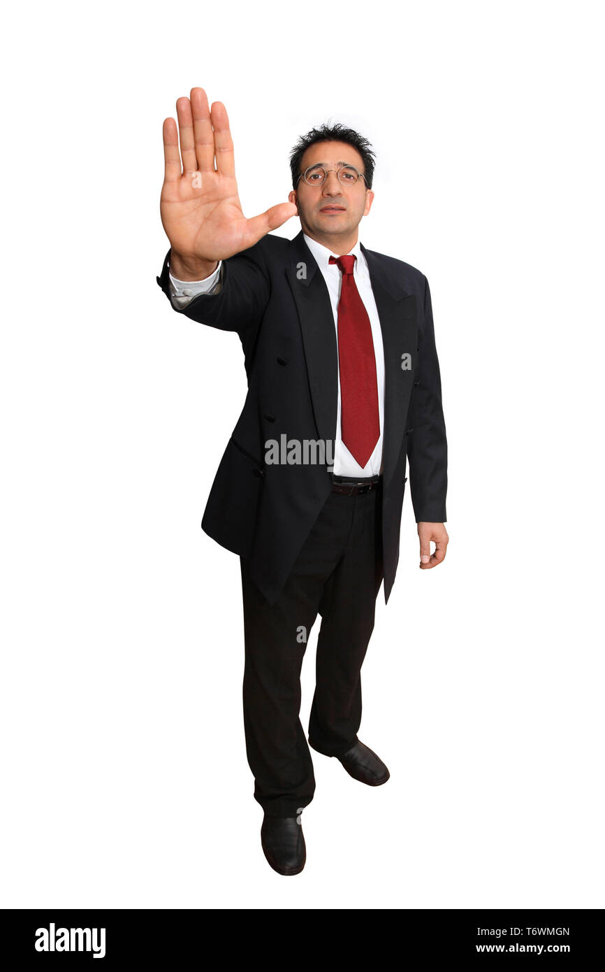 Hand stop signal Cut Out Stock Images & Pictures - Alamy