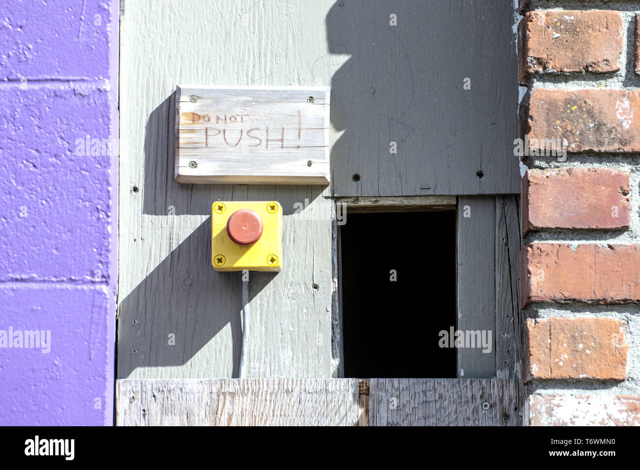 Do not push button Stock Photo - Alamy