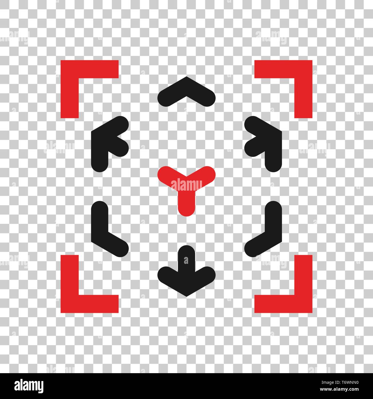 Augmented reality icon in transparent style. Vr device vector ...