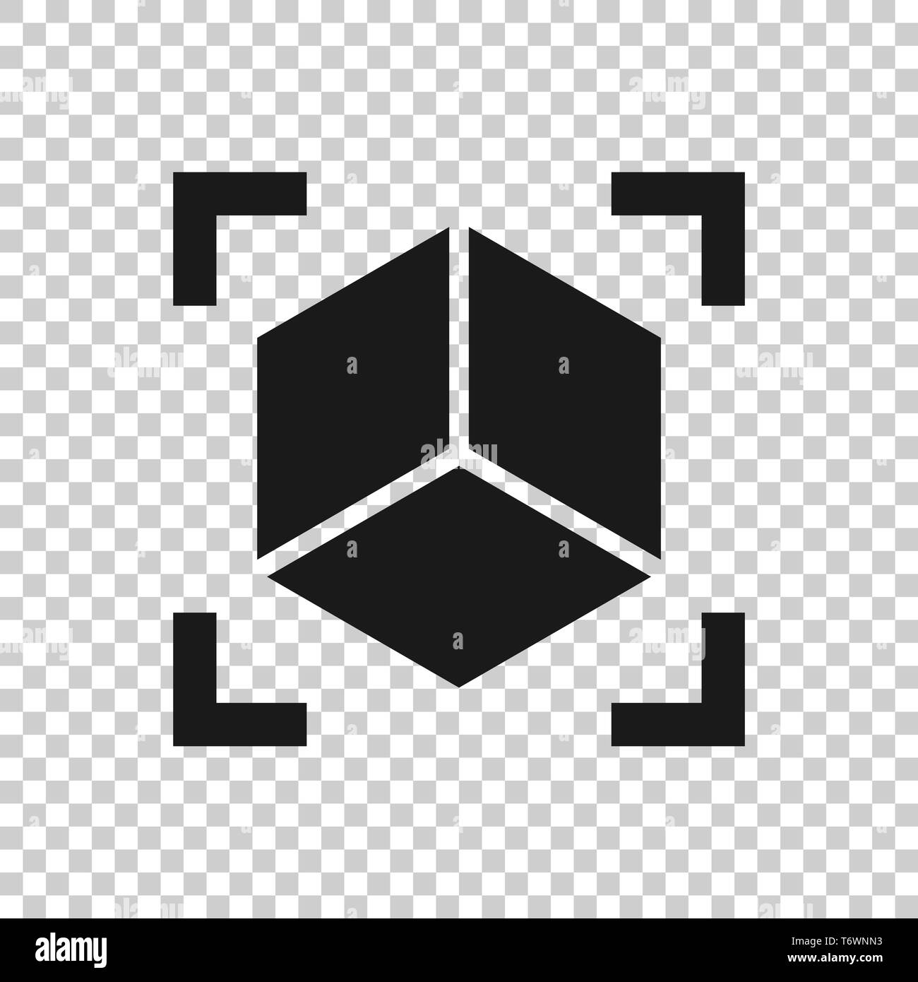 Augmented reality icon in transparent style. Vr device vector ...