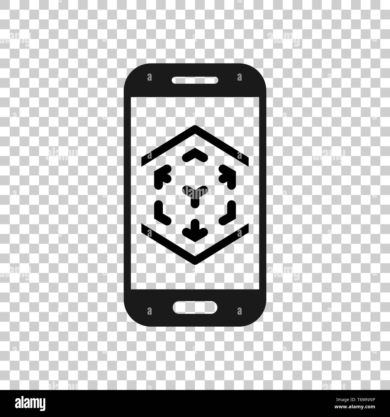 Augmented reality icon in transparent style. Vr device vector ...