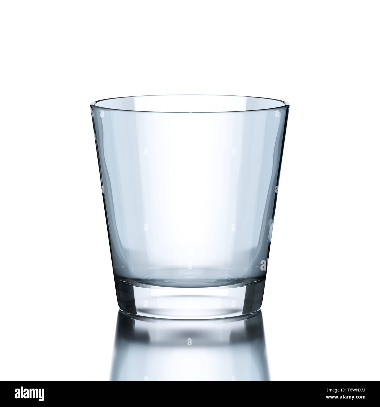 typical empty water glass on white background Stock Photo - Alamy