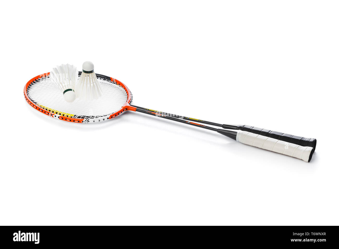 Badminton racket and shuttlecock Stock Photo - Alamy