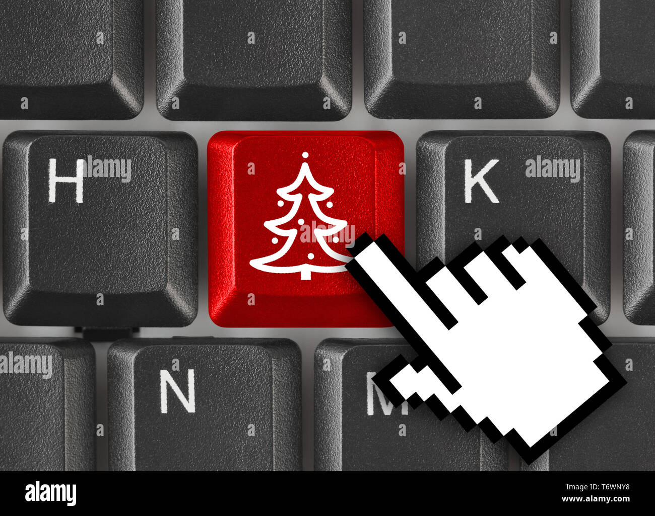 Computer keyboard christmas tree key hi-res stock photography and ...