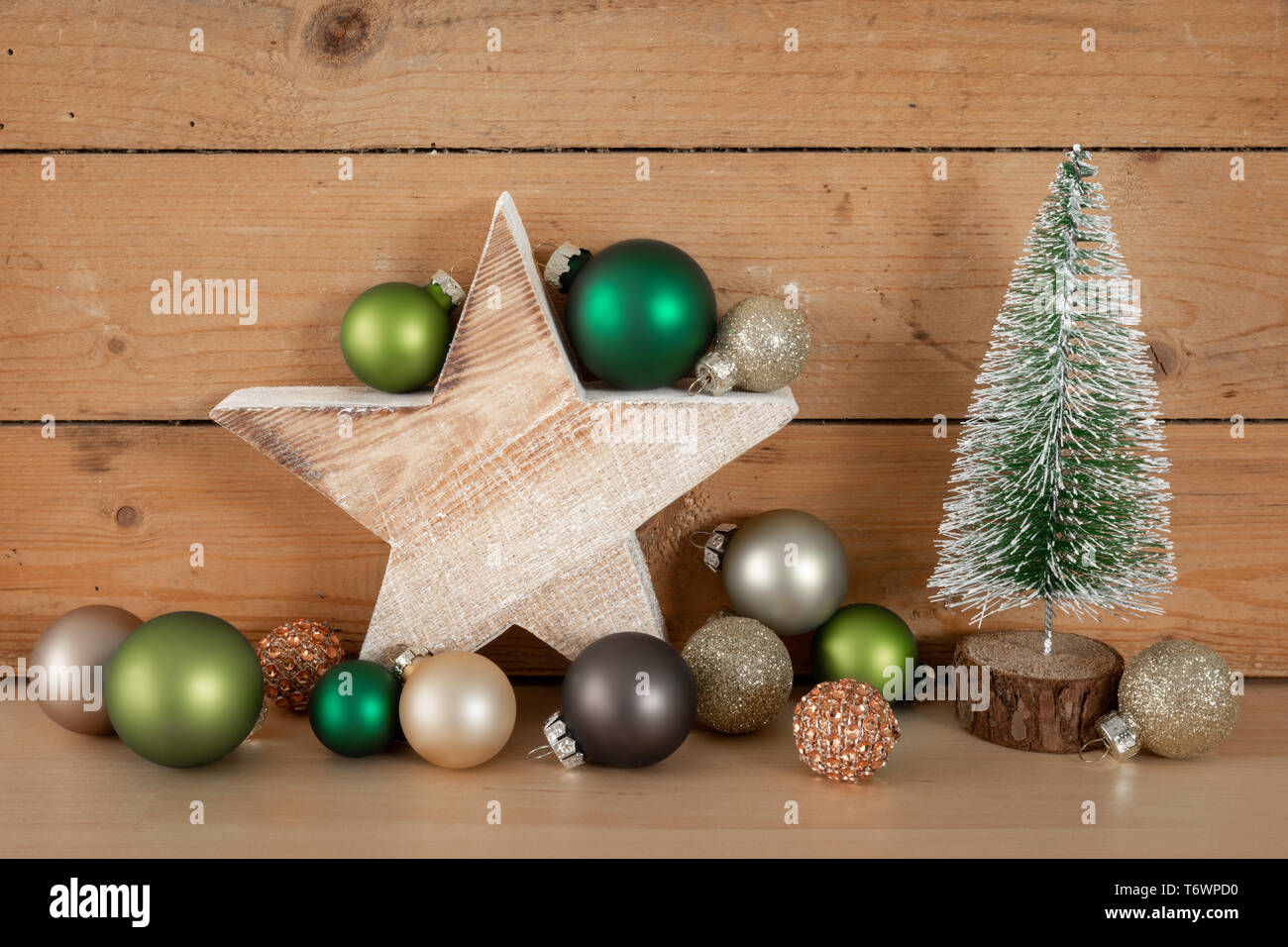 Wooden christmas fir tree hi-res stock photography and images - Alamy