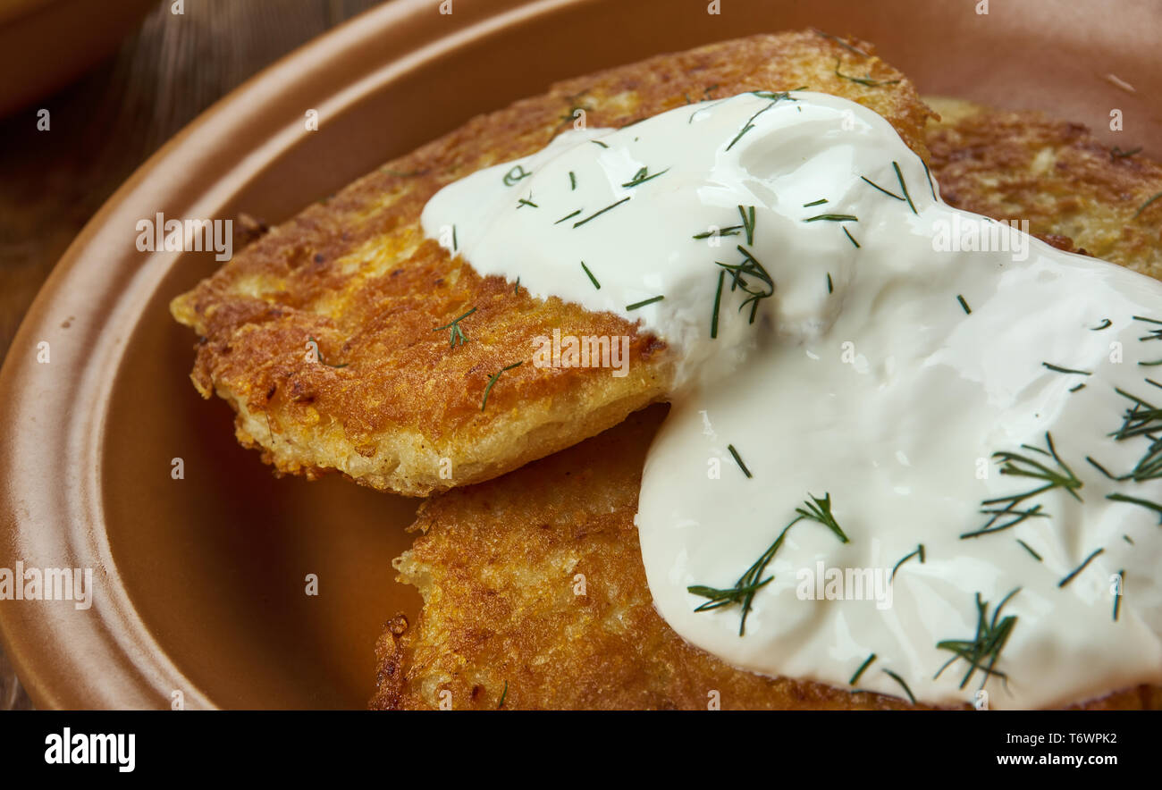 Lithuanian Bulviniai Blynai Stock Photo - Alamy