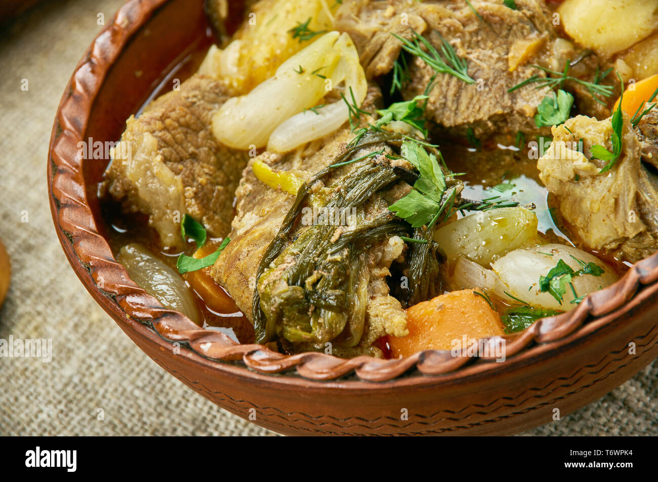 Slow Cooked Scottish Beef Stew Stock Photo - Alamy