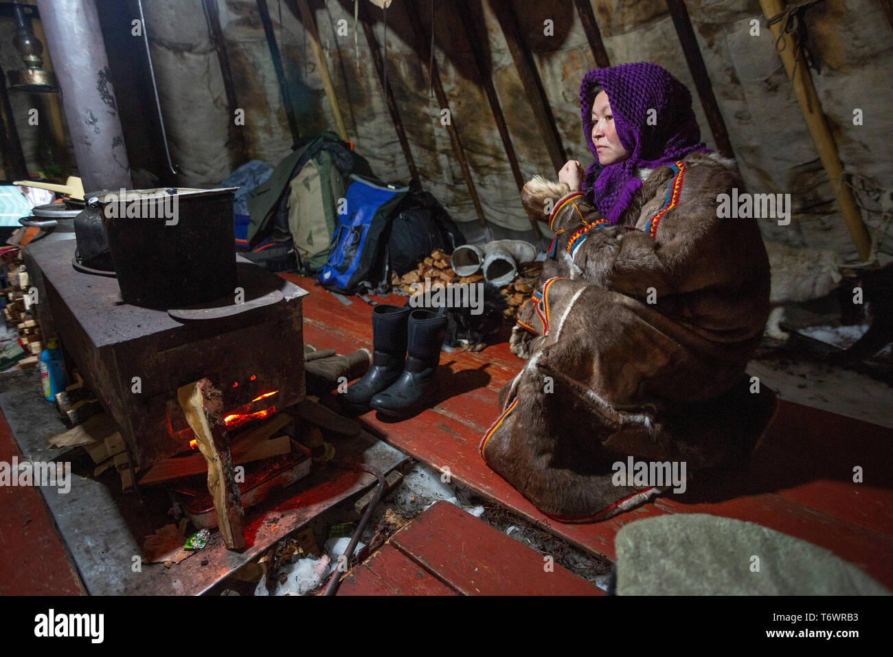 Russia, Yamal-Nenets Autonomous Region, Yamal peninsula. Traditional ...