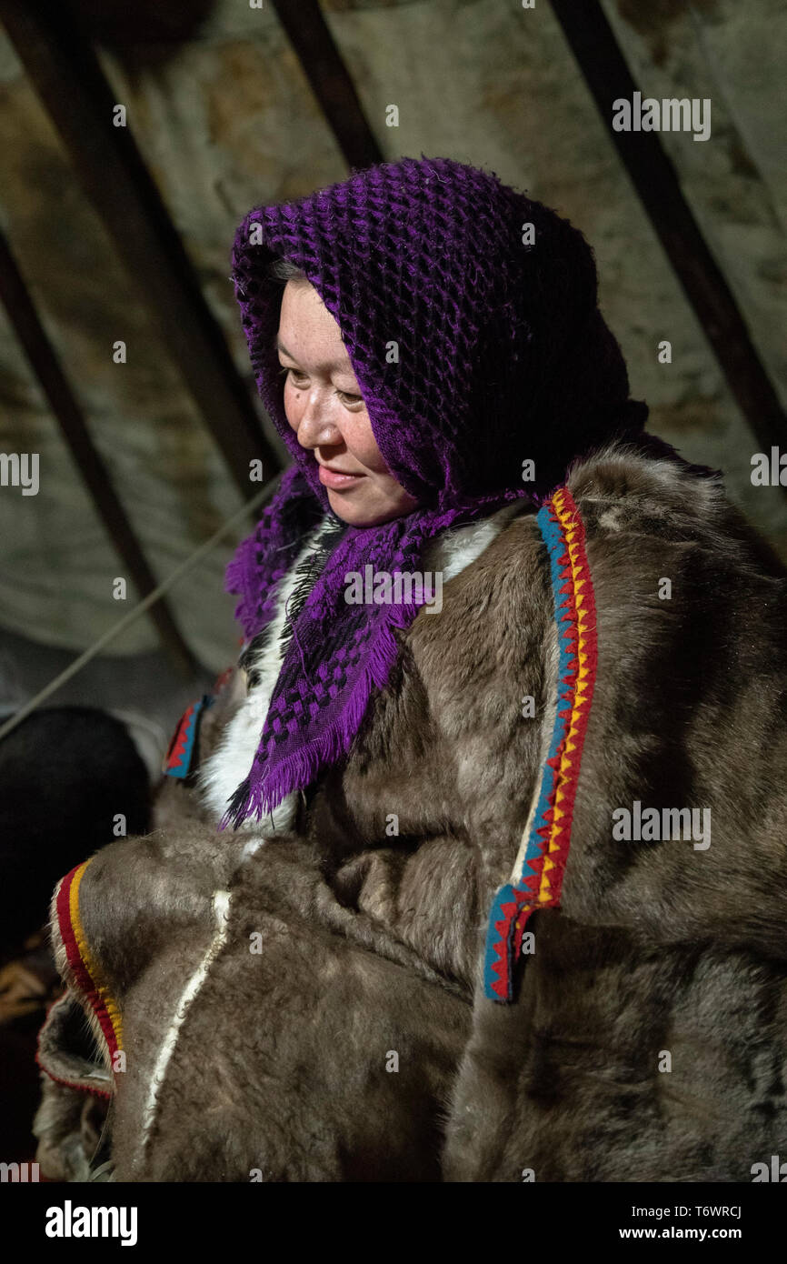 Russia, Yamal-Nenets Autonomous Region, Yamal peninsula. Traditional ...