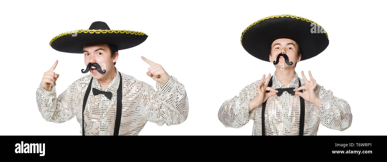 Funny mexican isolated on the white Stock Photo - Alamy
