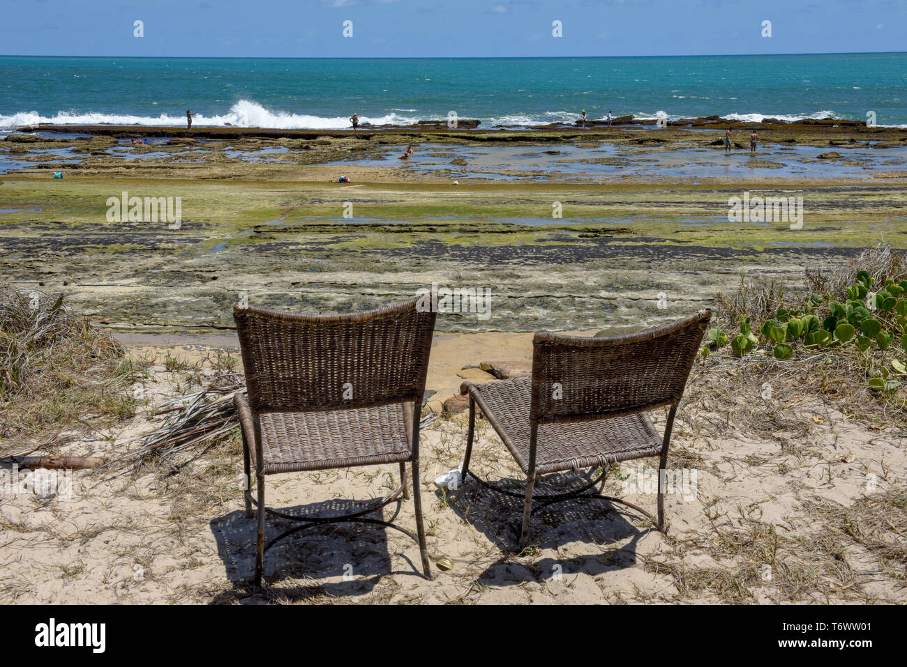 The natural pool at Sibauma near Pipa on Brazil Stock Photo - Alamy