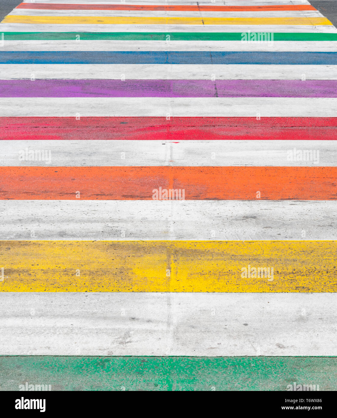 very colorful pedestrian crossover vertical photographed somewhere in ...