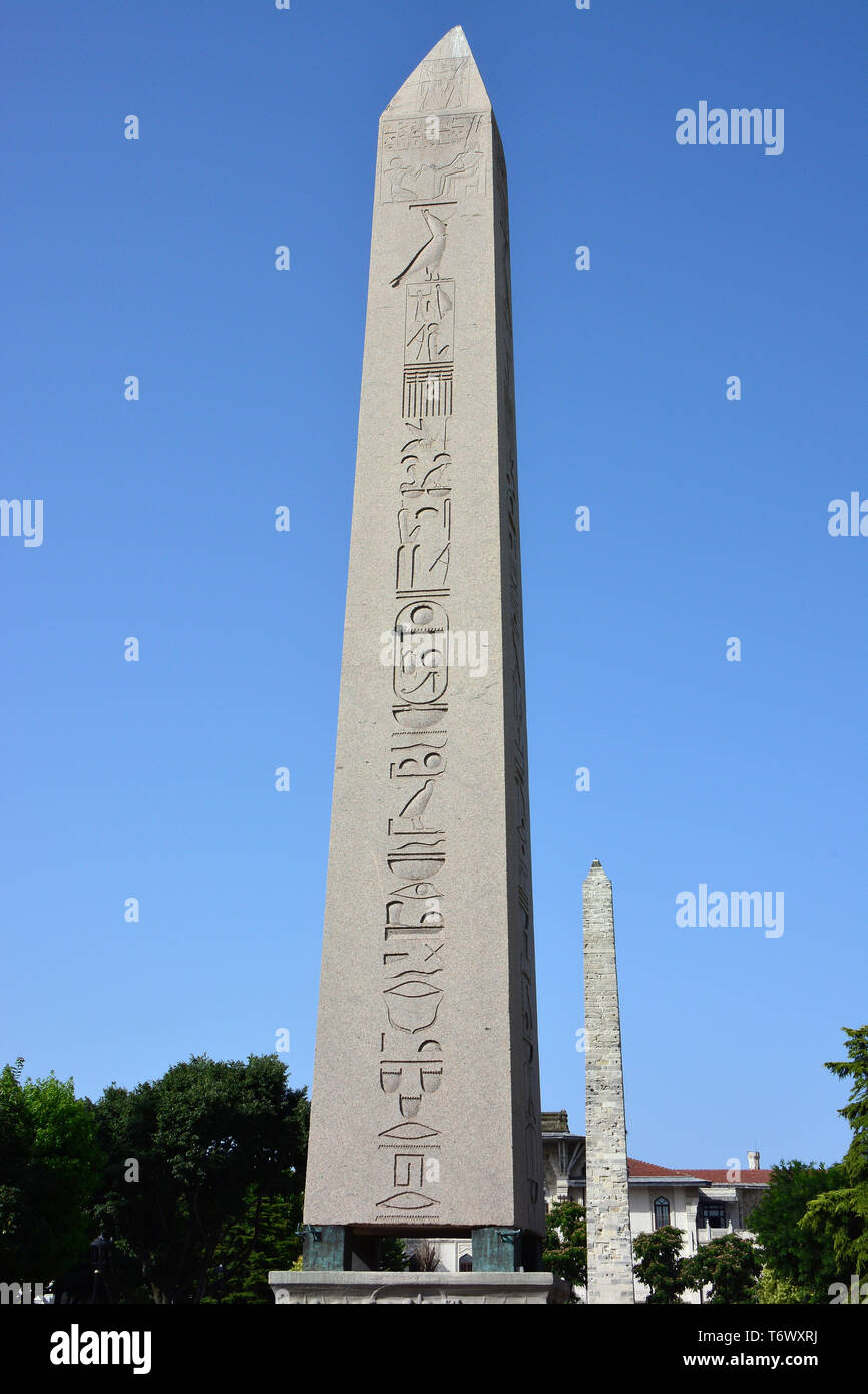 Ancient egyptian obelisk of Theodosius, Istanbul, Turkey Stock Photo ...