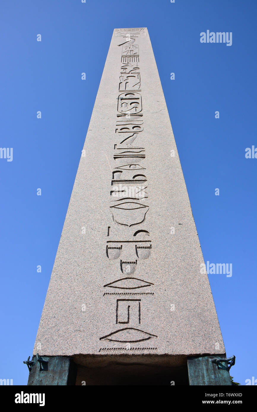 Ancient egyptian obelisk of Theodosius, Istanbul, Turkey Stock Photo ...