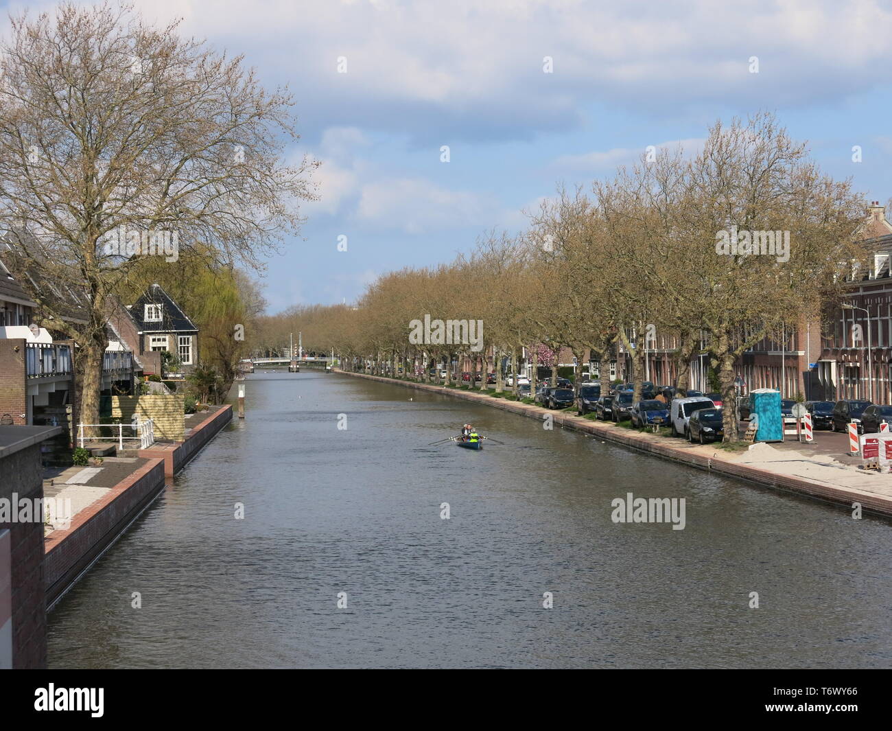 A view of the canal in central Delft, the Netherlands Stock Photo - Alamy