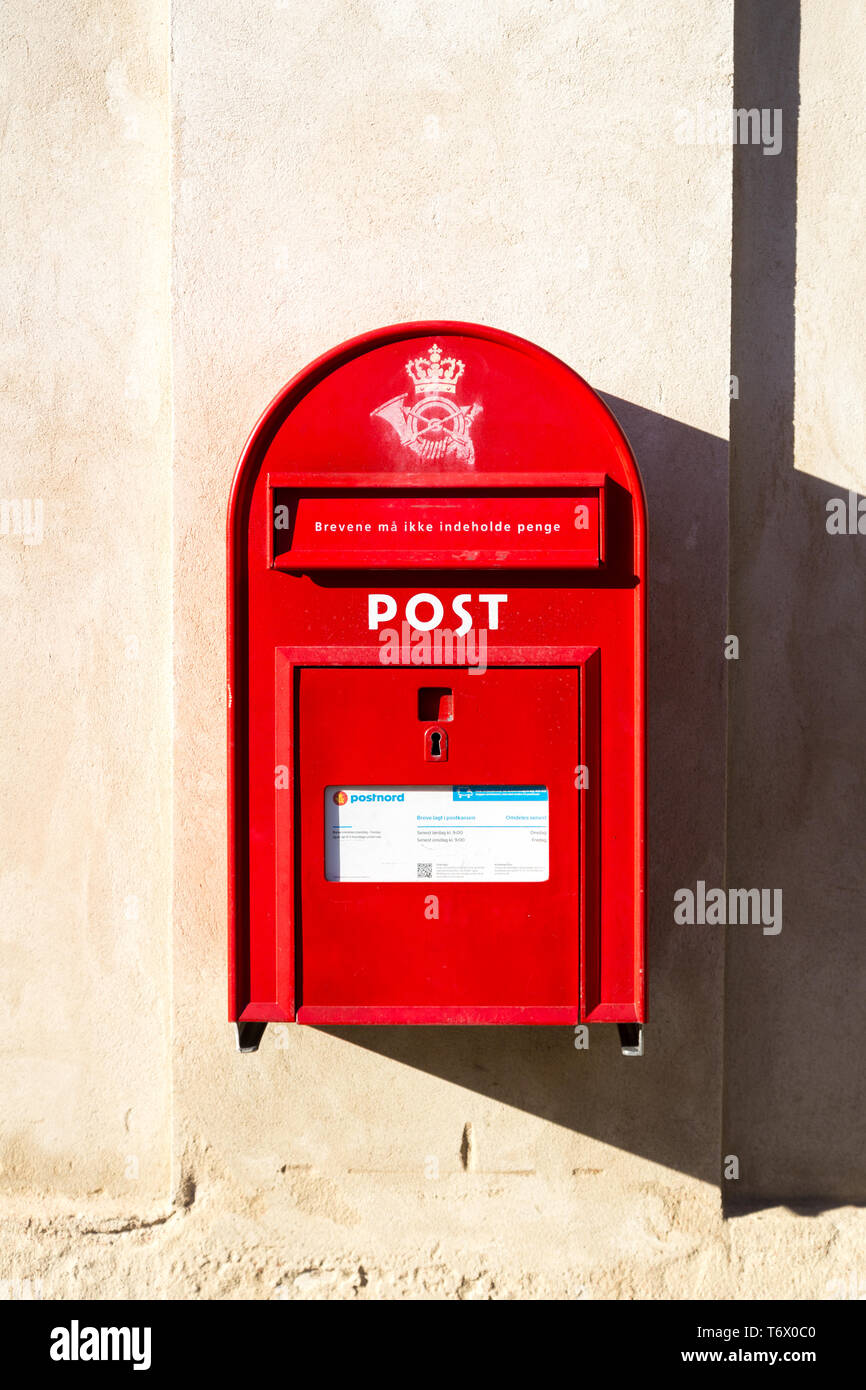 Public letterbox in Denmark Stock Photo - Alamy