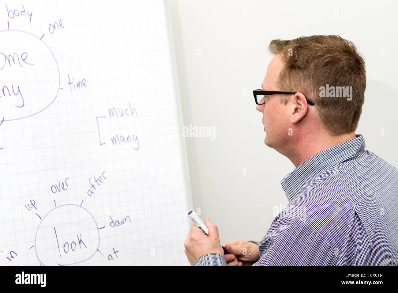 Blackboard Student Language Class Adult High Resolution Stock ...