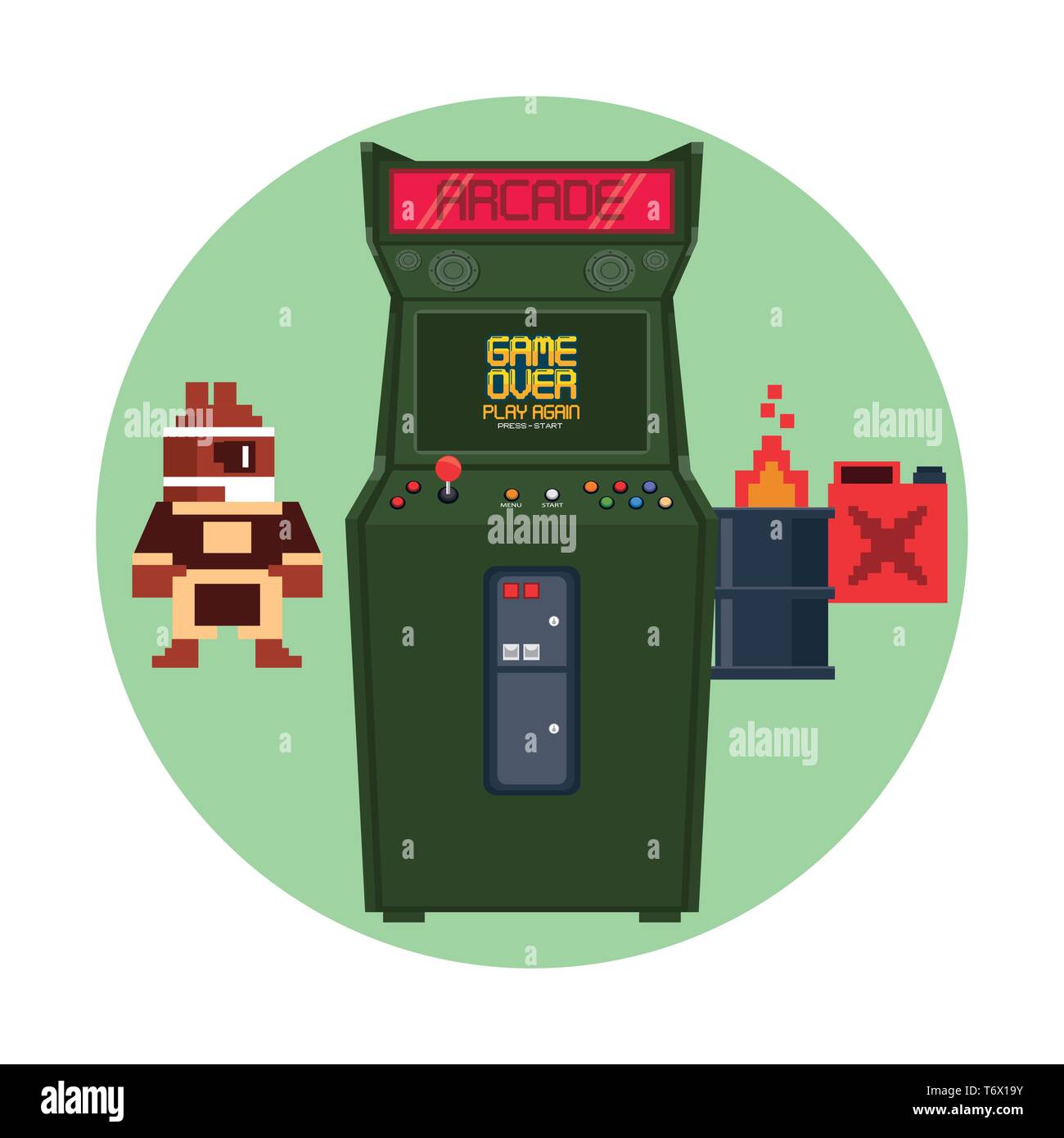 Retro videogame arcade machine Stock Vector Image & Art - Alamy