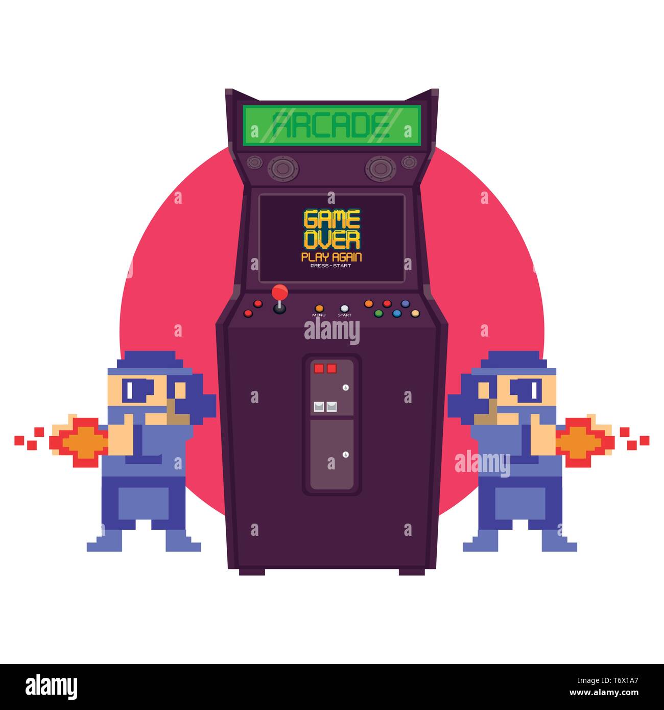 Retro videogame arcade machine Stock Vector Image & Art - Alamy