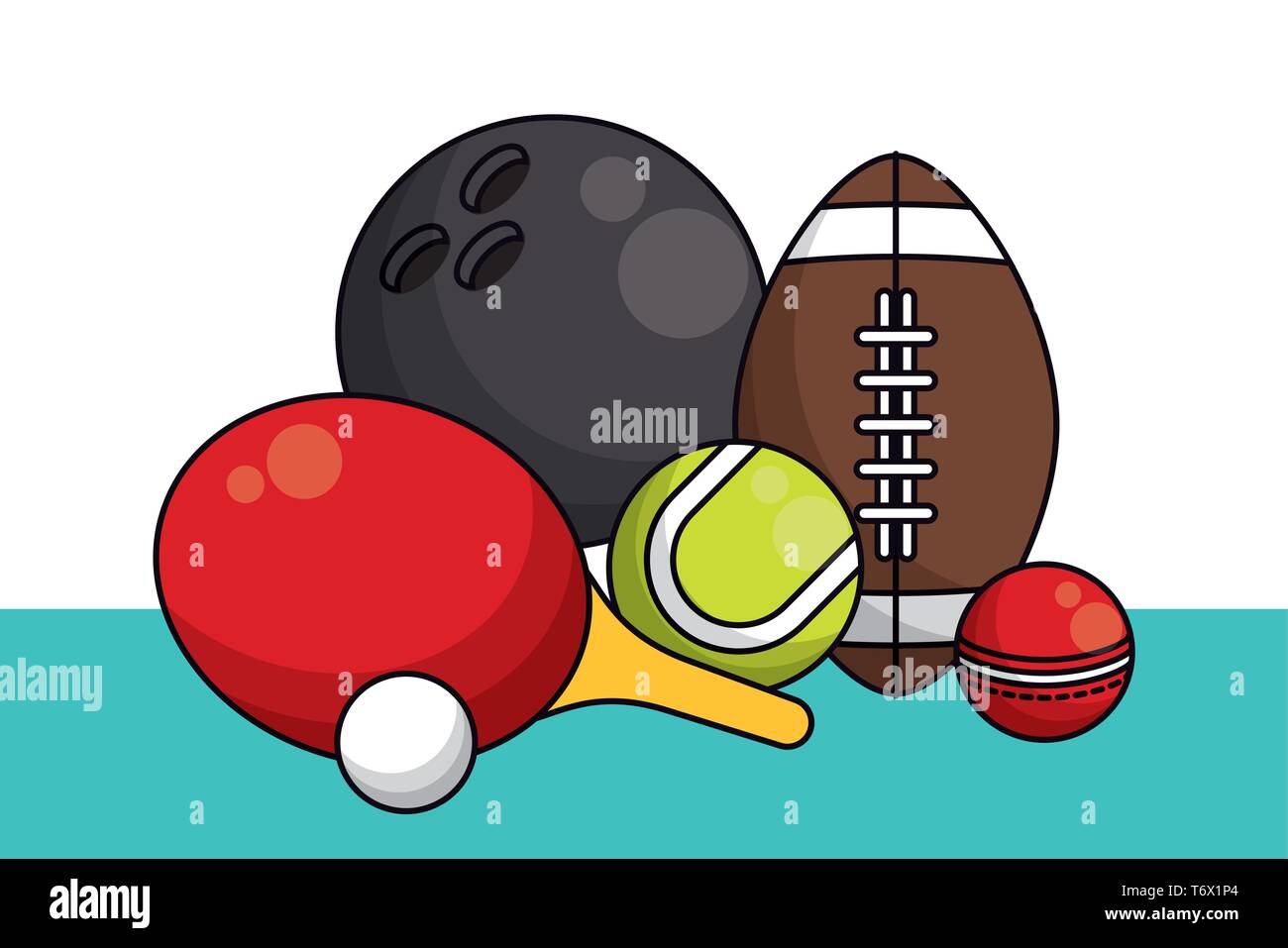 Sports balls equipment collection card banner Stock Vector Image & Art ...