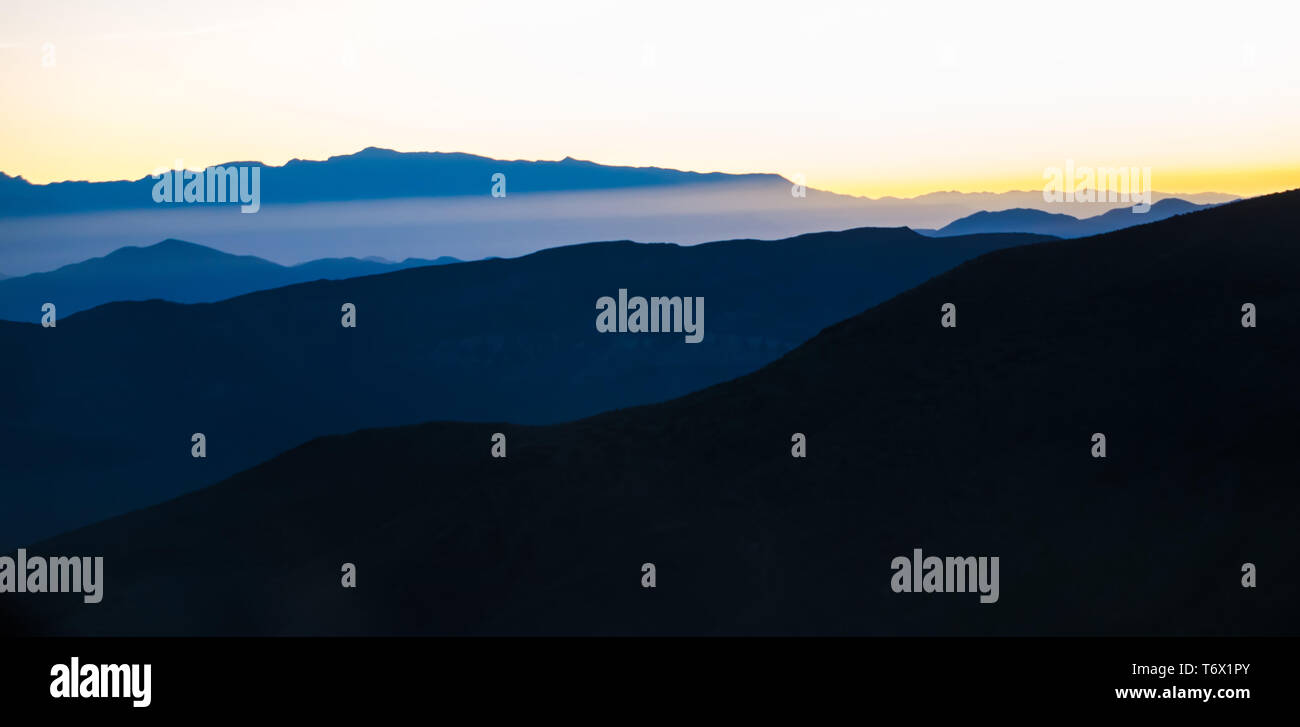 Beautiful mountain layers sunrise hi-res stock photography and images ...