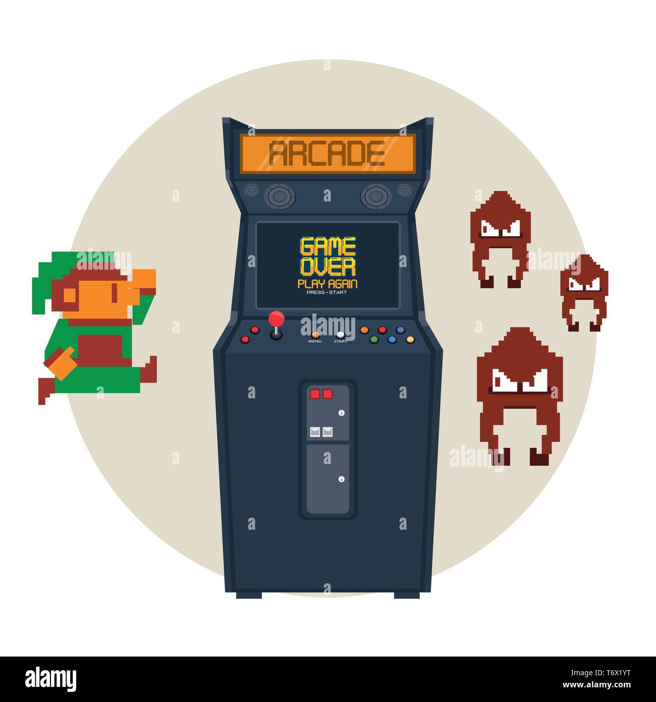 Retro videogame arcade machine Stock Vector Image & Art - Alamy
