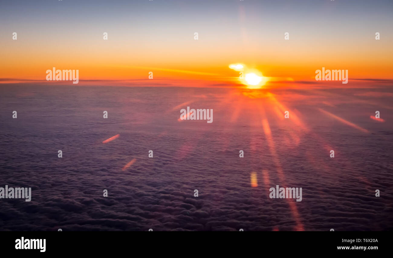 views out the window of an airplane Stock Photo - Alamy