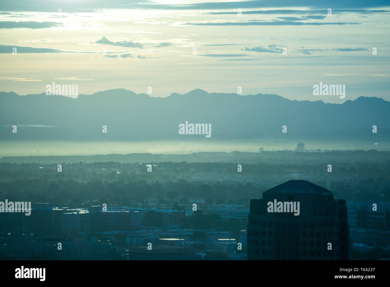 Early morning sunrise over valley of fire and las vegas Stock Photo - Alamy