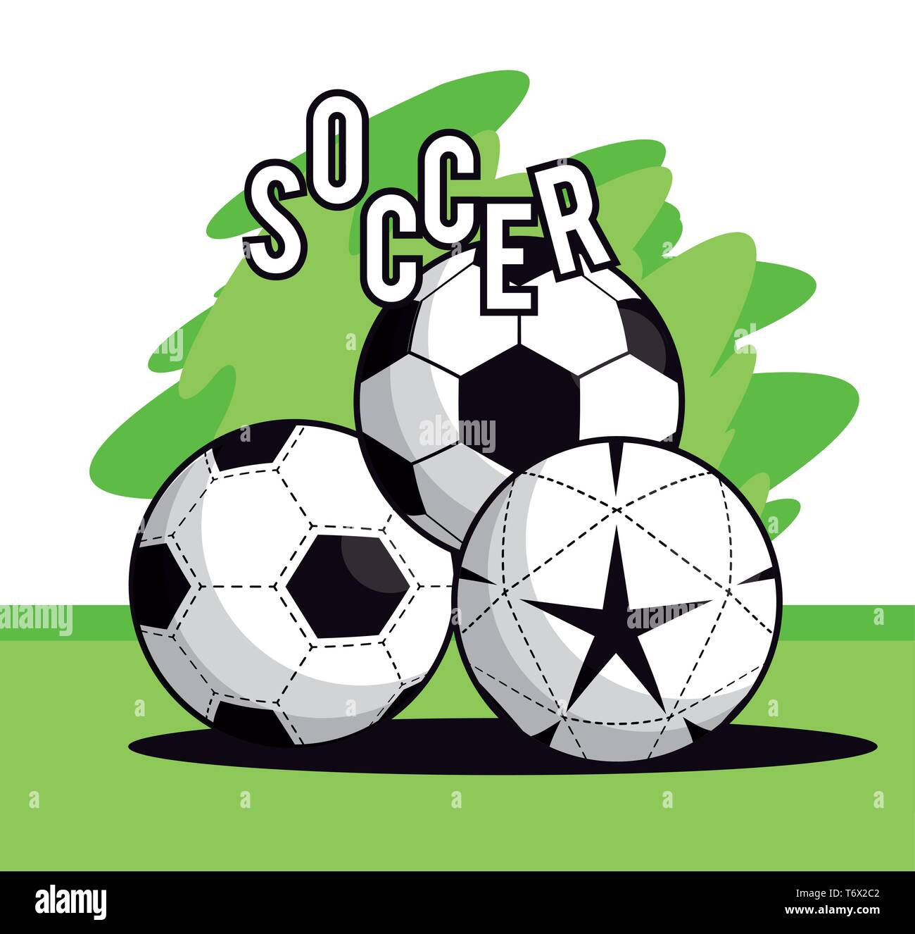 Sports balls equipment vibrant card splash frame Stock Vector Image ...