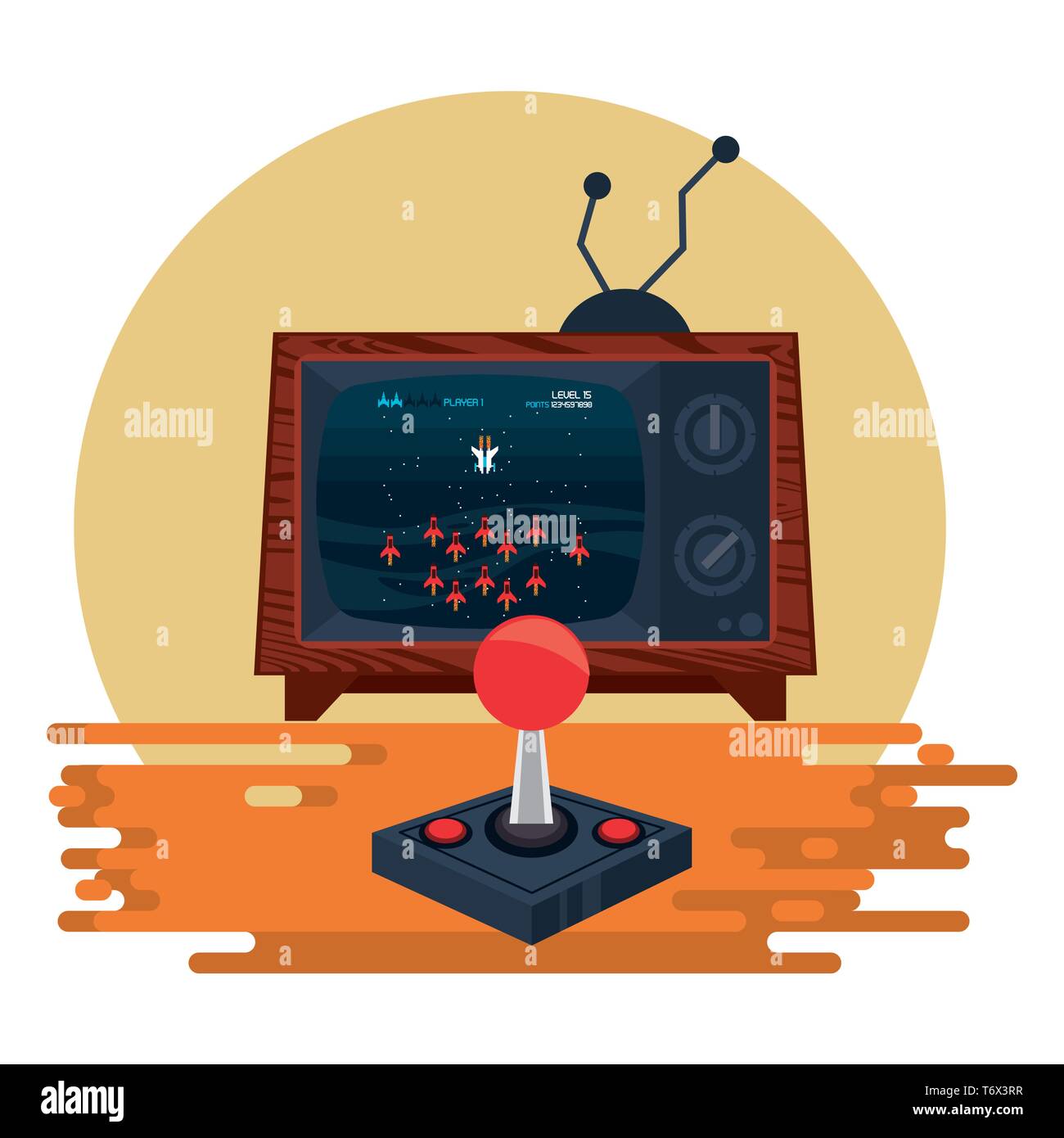 Retro videogame arcade console Stock Vector Image & Art - Alamy