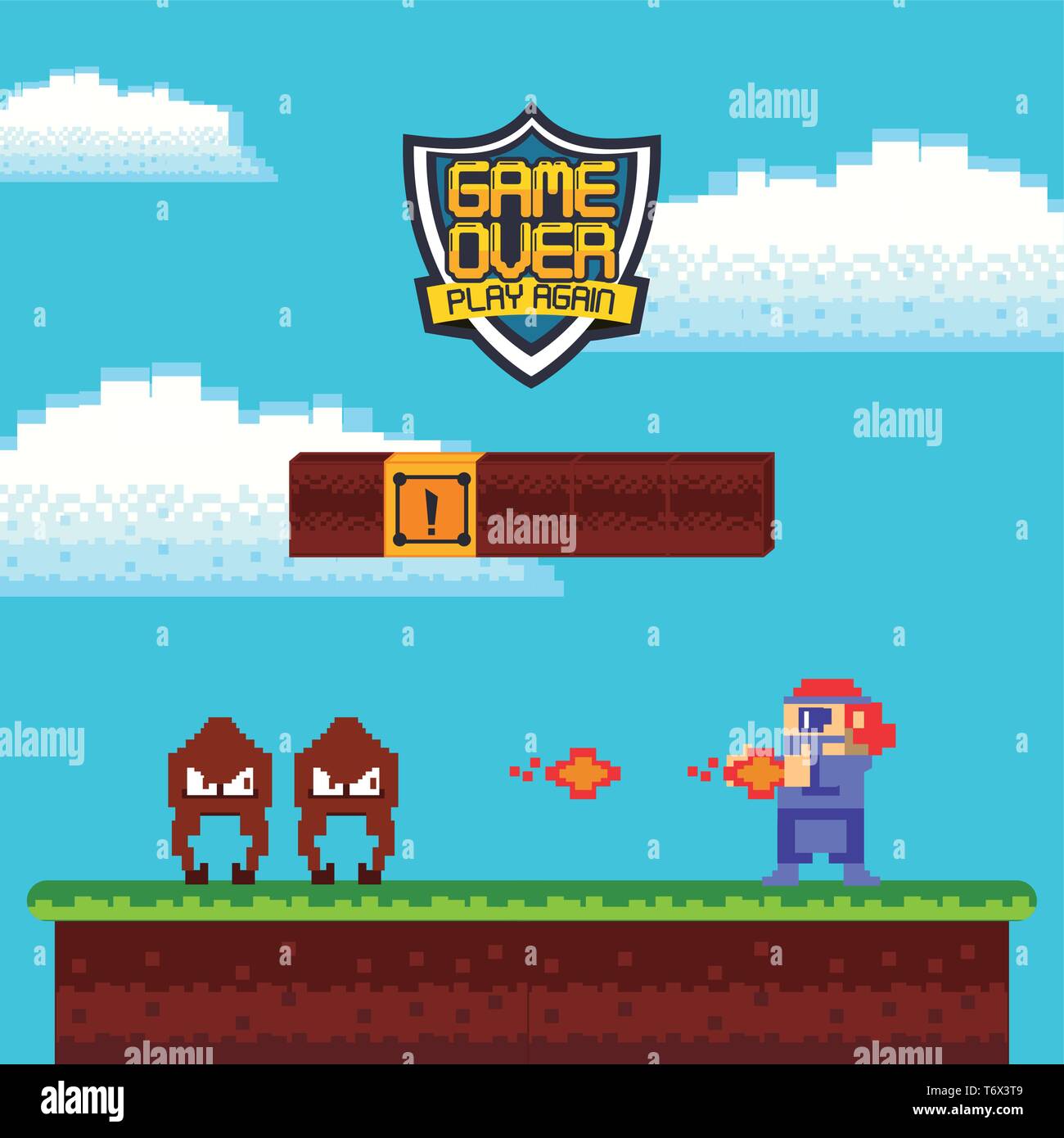 Retro videogame arcade card background Stock Vector Image & Art - Alamy