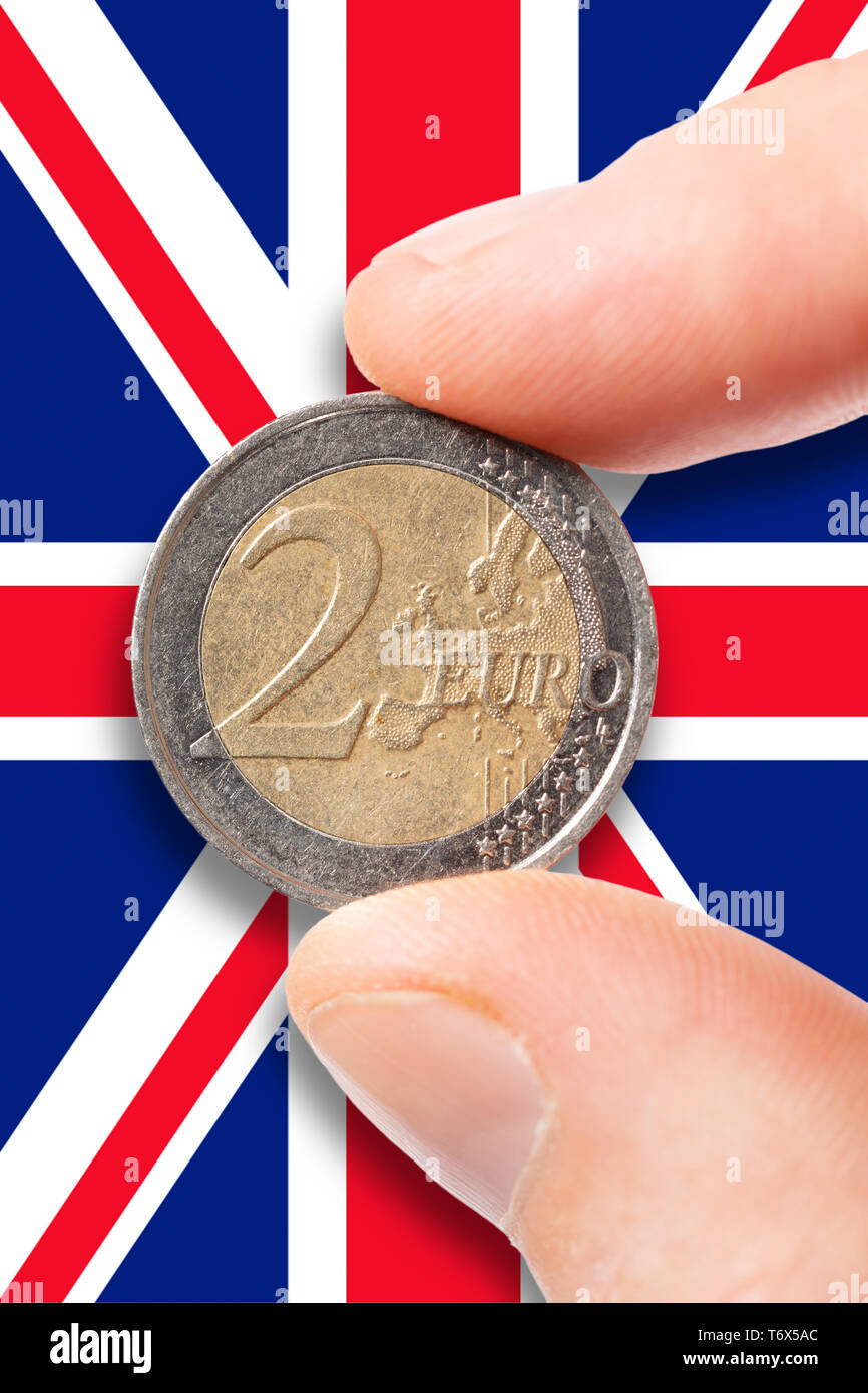 Euro british flag hi-res stock photography and images - Alamy
