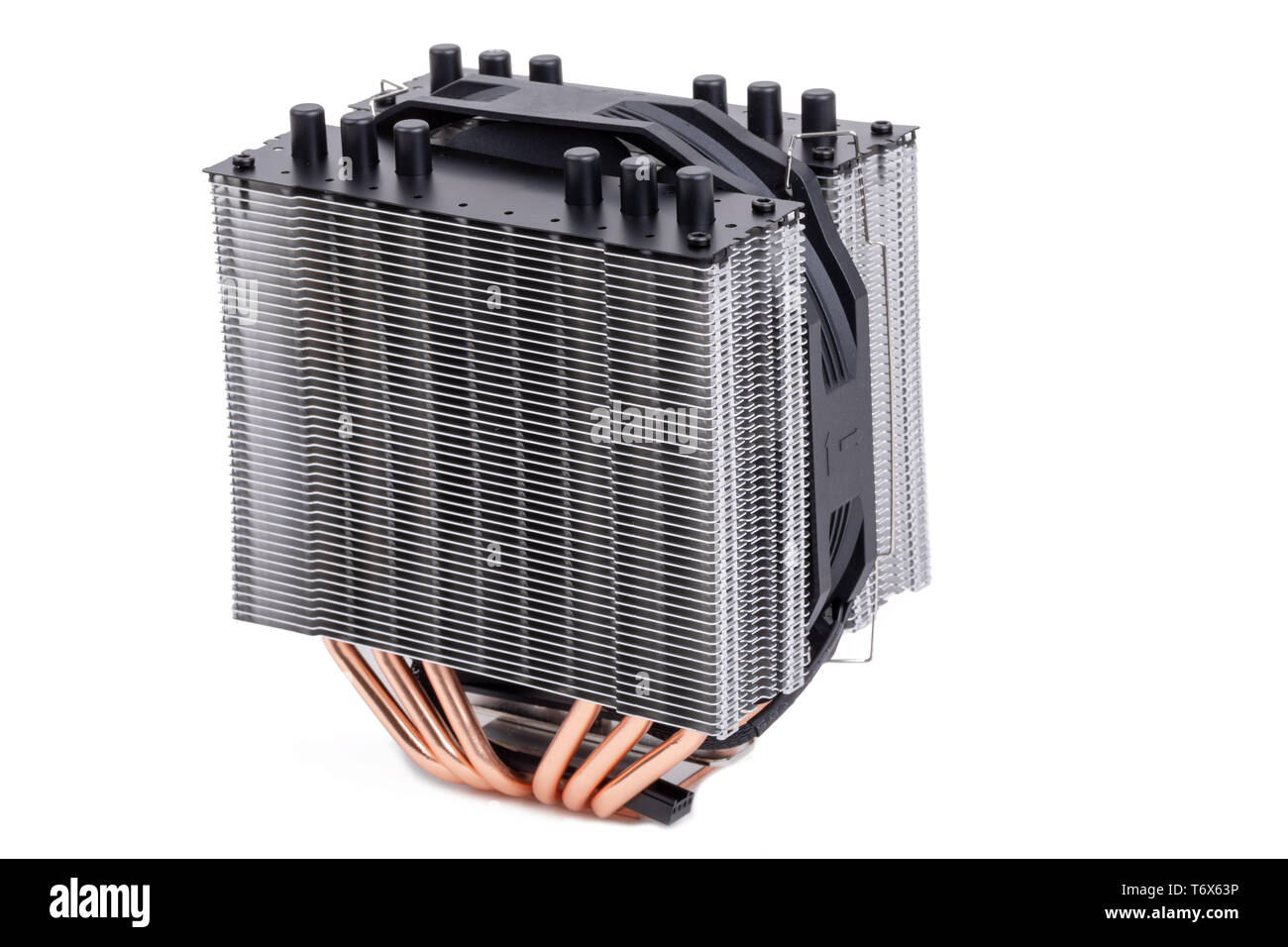 CPU Cooler with heat-pipes on white Stock Photo - Alamy