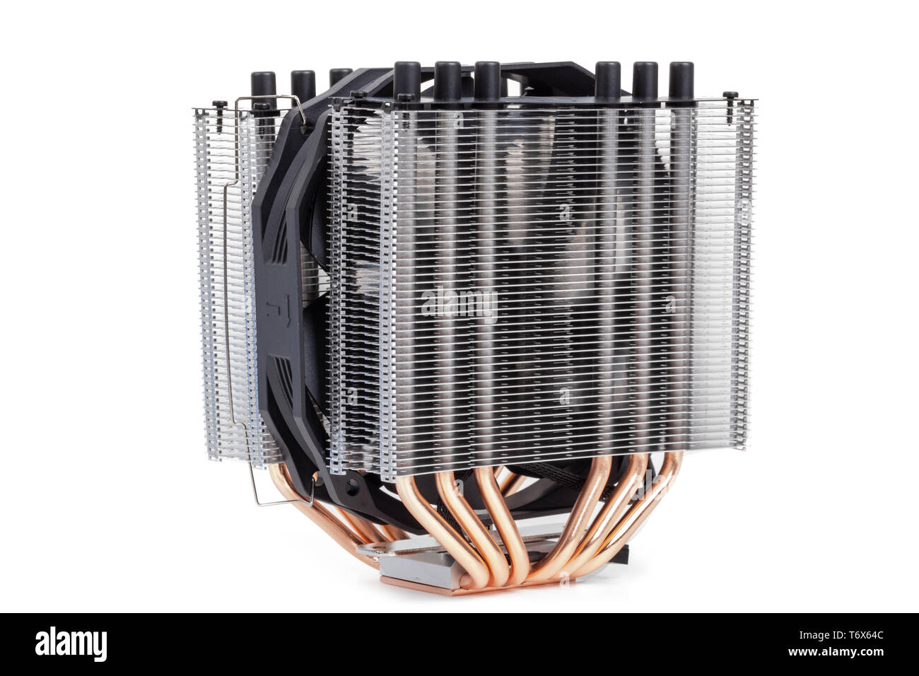 CPU Cooler with heat-pipes on white Stock Photo - Alamy